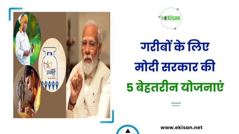 गरीबों के लिए मोदी सरकार की 5 बेहतरीन योजनाएं - ekisan